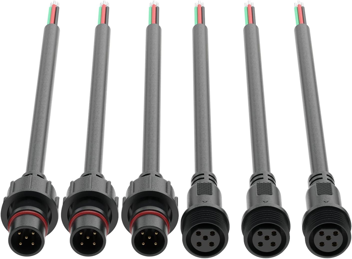 CHCSHH 3Pin Electrical Connector 18AWG IP65 Male Female Connector 7 ...