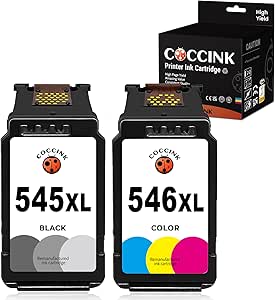 COCCINK PG-545XL CL-546XL Ink Cartridges Replacement for Canon ...