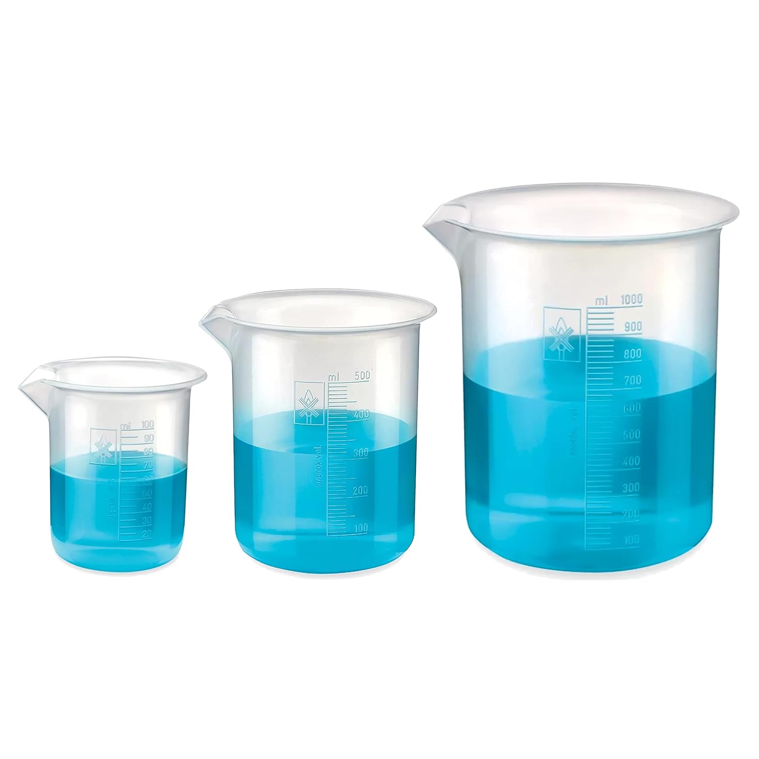 Salco Polypropylene Plastic Beaker 100 ml, 500 ml, 1000 ml with ...