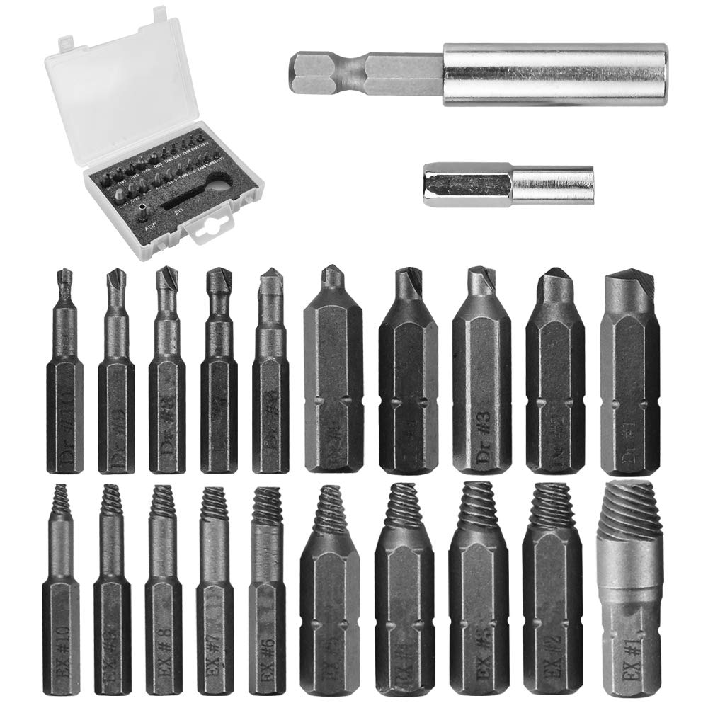 Easy Out Tool 6PCS Kit Stripped Screw Extractor Set Stripped Screw ...