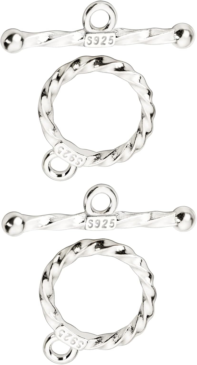 Amazon.com: One Large Classic Toggle Clasp, 925 Sterling Silver: Bar ...