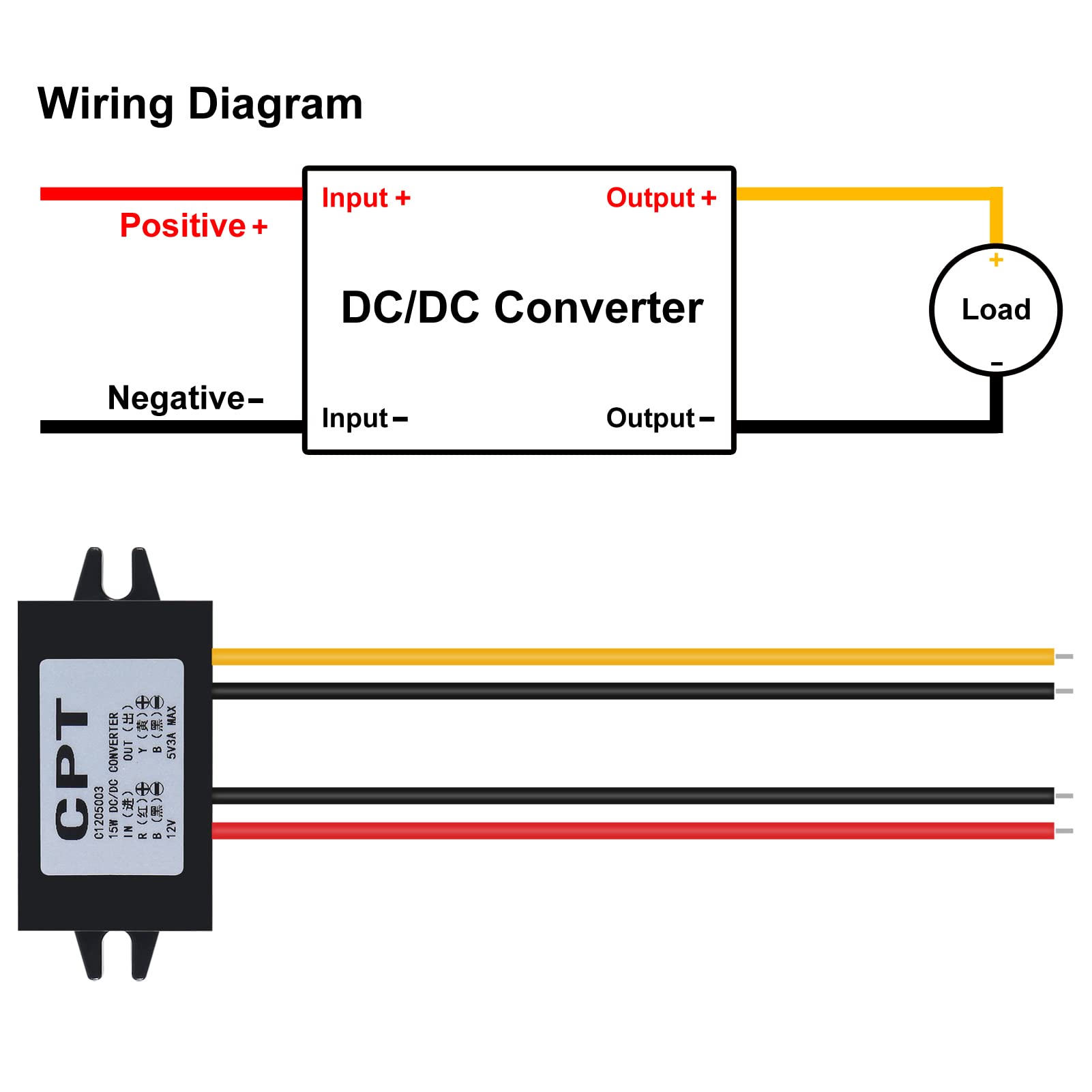Snapklik.com : 2pcs Direct Current Converter 12V To 5V 3A 15W Buck ...