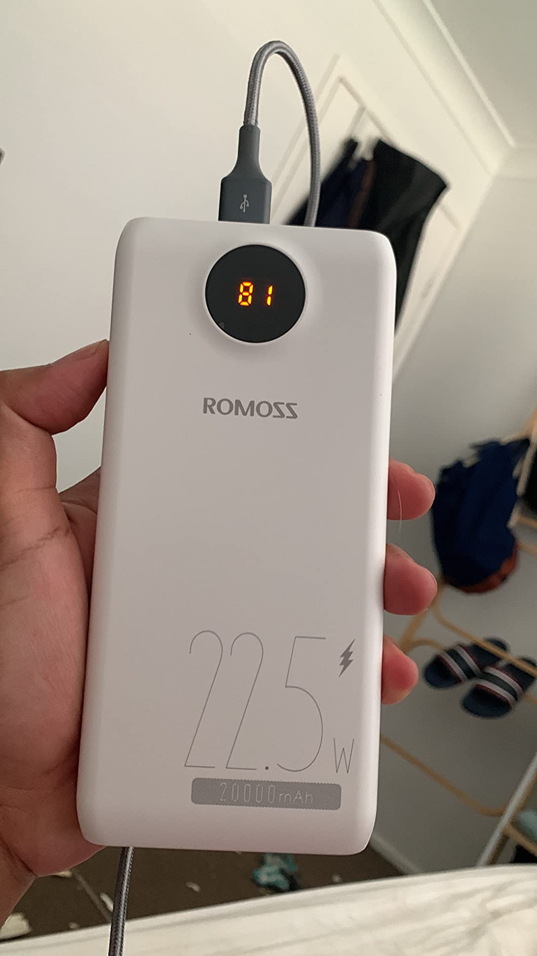 ROMOSS 20000mAh Portable Charger, 22.5W & PD 20W USB C Power Bank Fast ...