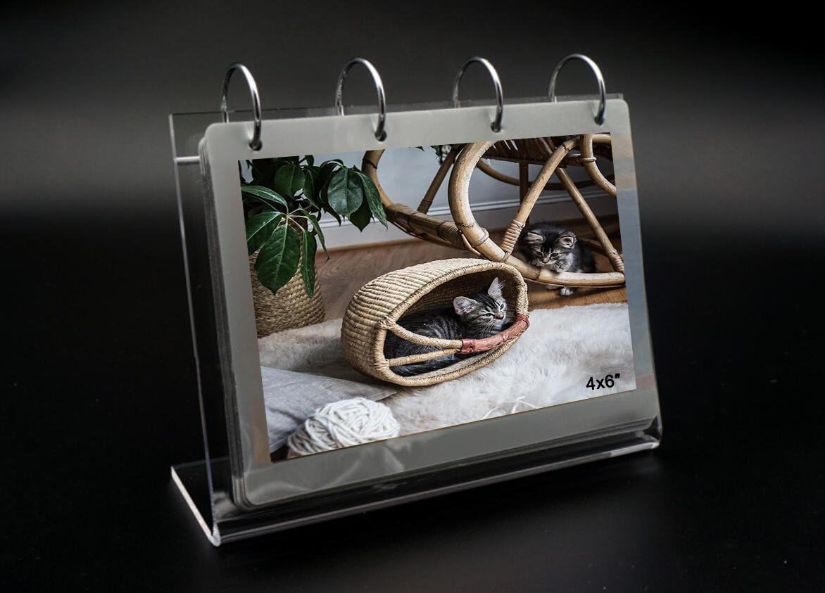 Amazon.com: Leoyoubei Acrylic Sign Holder 4x6 Clear Photo Frame ...