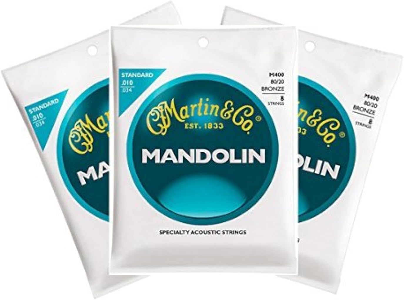 Amazon.com: Martin M400 Mandolin Strings - Three Pack : Musical Instruments
