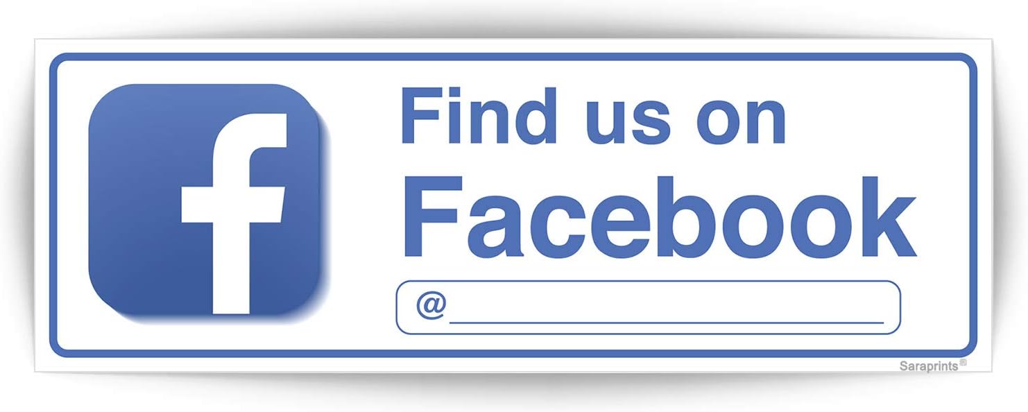 Facebook Stickers for Business Self Adhesive Waterproof Vinyl 200mm x ...