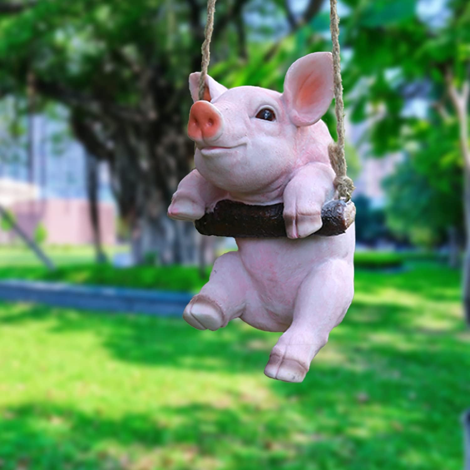 Amazon.com: Ruikedasi Amusing Pig Swinging Statue Figurine Indoor ...