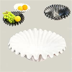 Amazon.com: Octtwentysecond Handcrafted Ceramic Ruffle Decorative Bowls ...