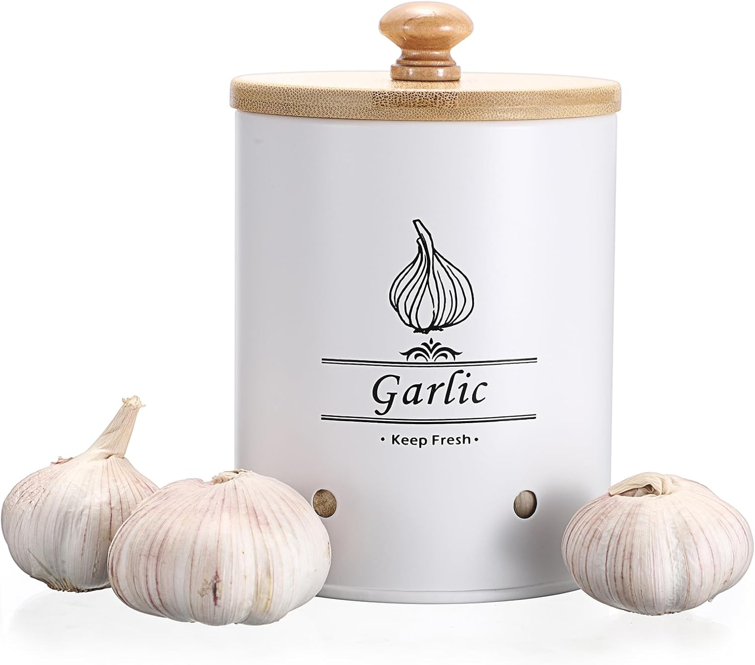 Amazon.com: OwnMy Garlic Keeper for Counter, Metal Garlic Storage ...