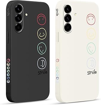 Pnakqil Aesthetic Soft Silicone Case with Smiley Face Designs for ...