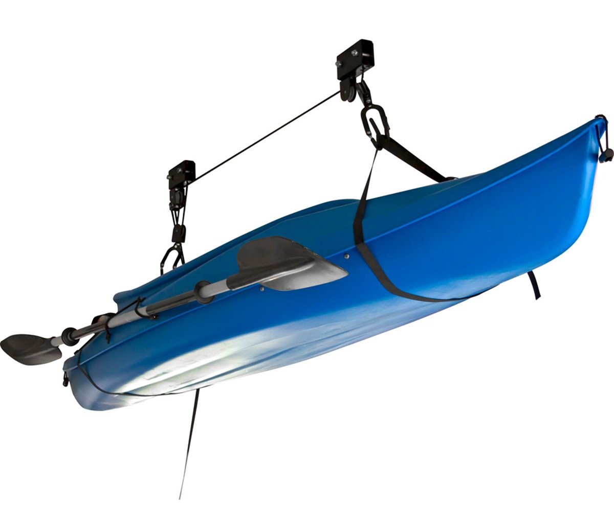Buy Canoe Kayak Garage Storage Rack Hoist Overhead Lift Garage Ceiling ...