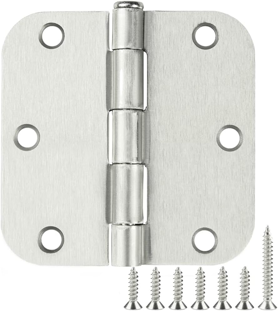 Penrod Interior Door Hinges, Satin Nickel, 3.5 Inch with 5/8 Inch ...