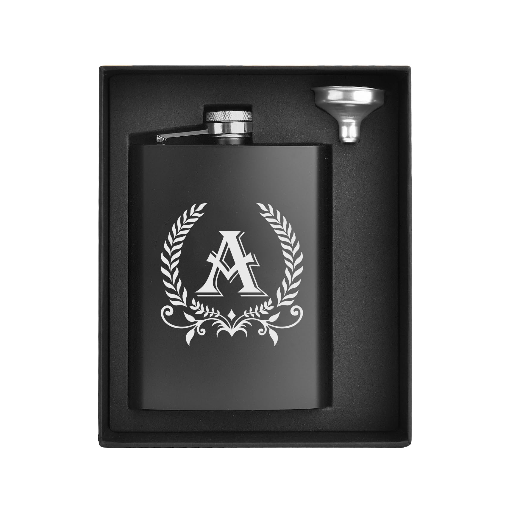 Amazon.com | ELEGANTPARK Hip Flasks for Liquor for Men with Initials ...
