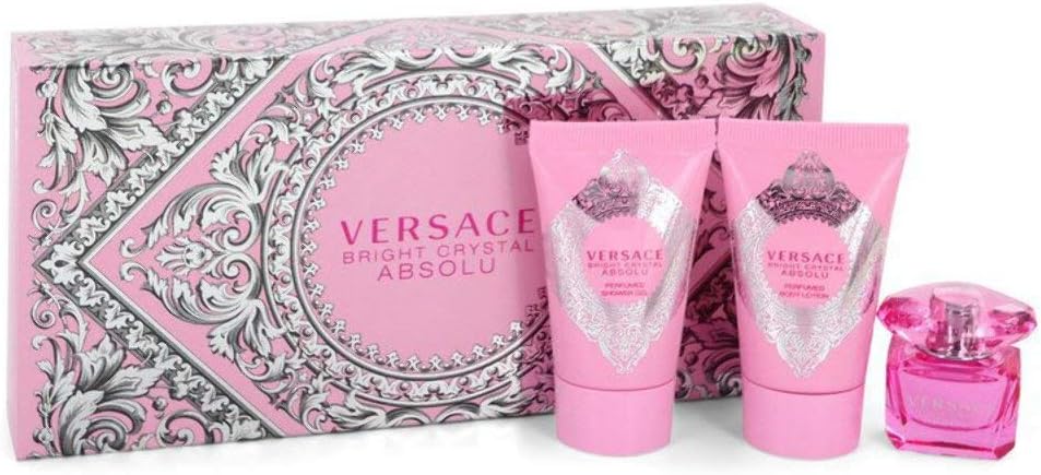 Versace Bright Crystal Absolu Miniature Gift Set (Pack of 3) : Amazon ...