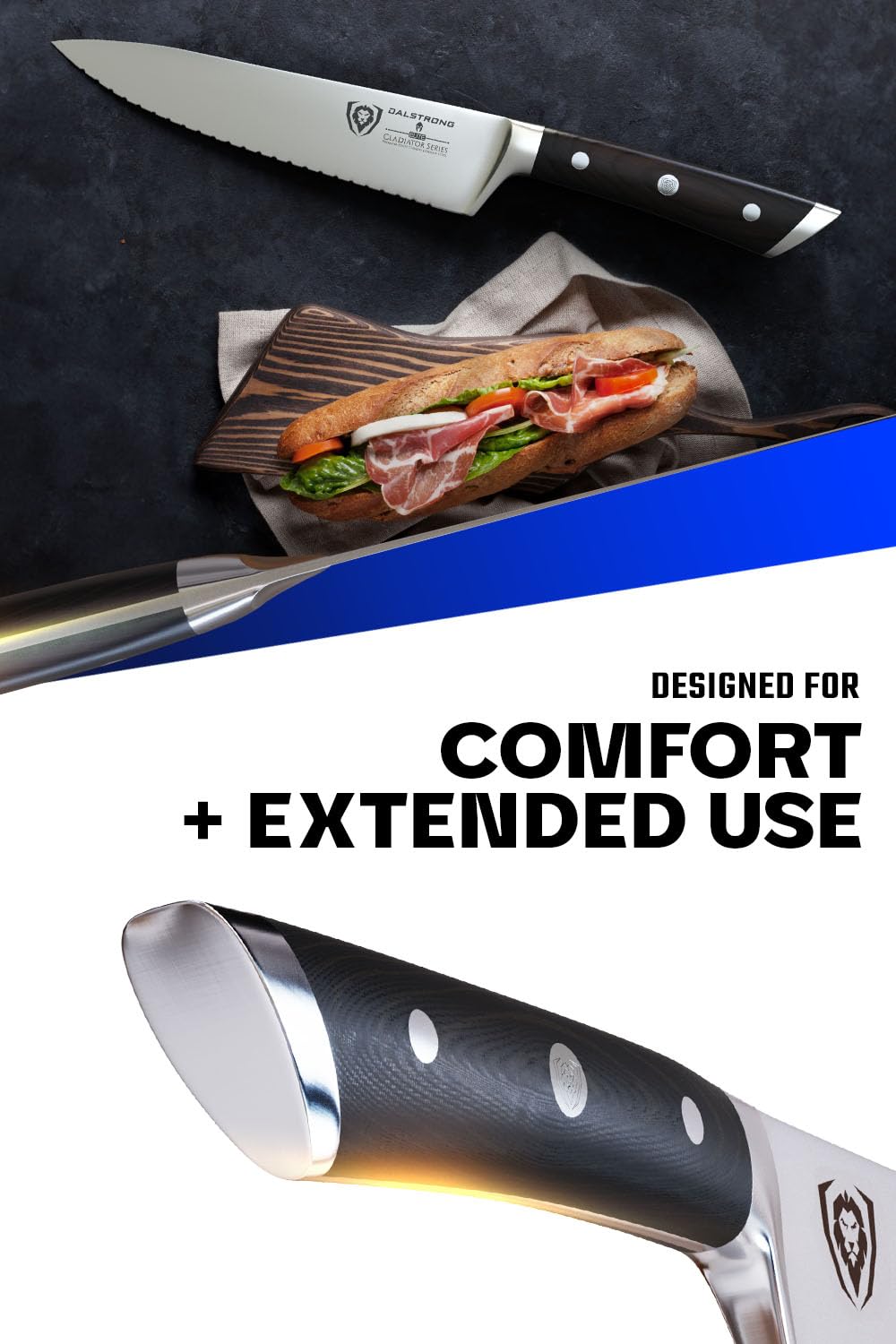 Snapklik.com : Serrated Chef Knife - 7.5 Inch - Gladiator Series Elite ...