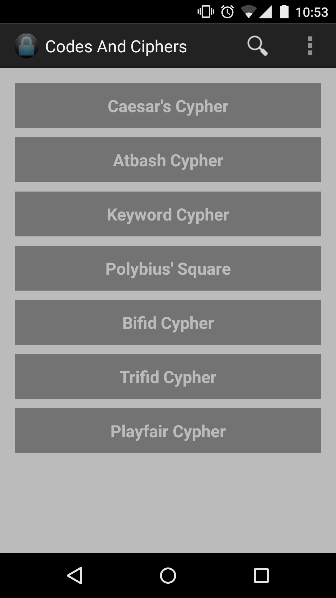 Codes and Cyphers:Amazon.com:Appstore for Android
