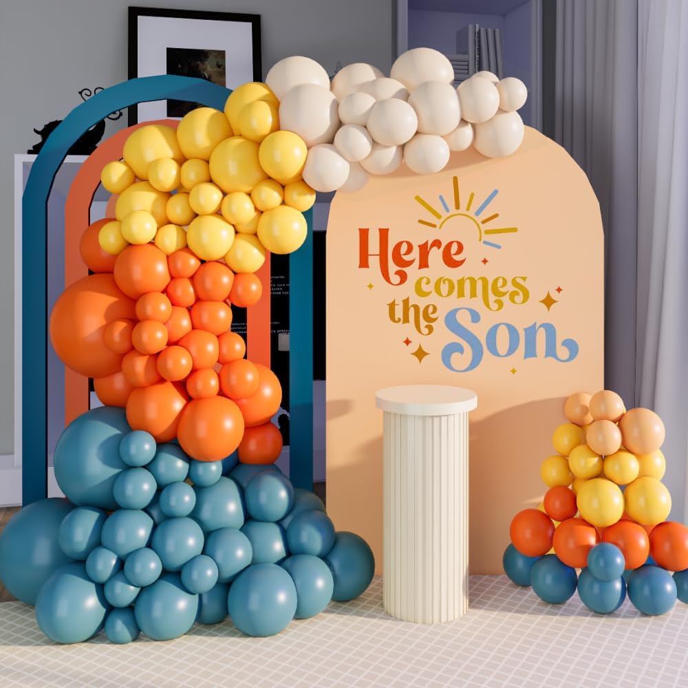 Amazon.com: Beaumode Here Comes the Son Balloon Arch Garland Kit 149pcs ...