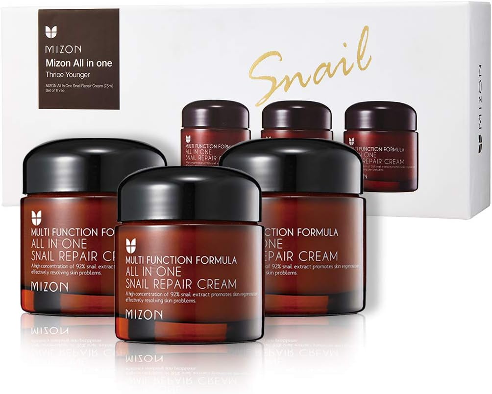 Amazon.com: MIZON Black Snail All In One Cream, Premium, Snail Repair ...