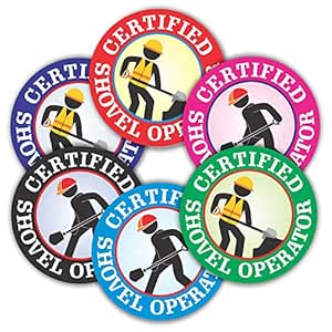 Certified Shovel Operator Stickers - (Pack of 120) 2" Large Laminated ...