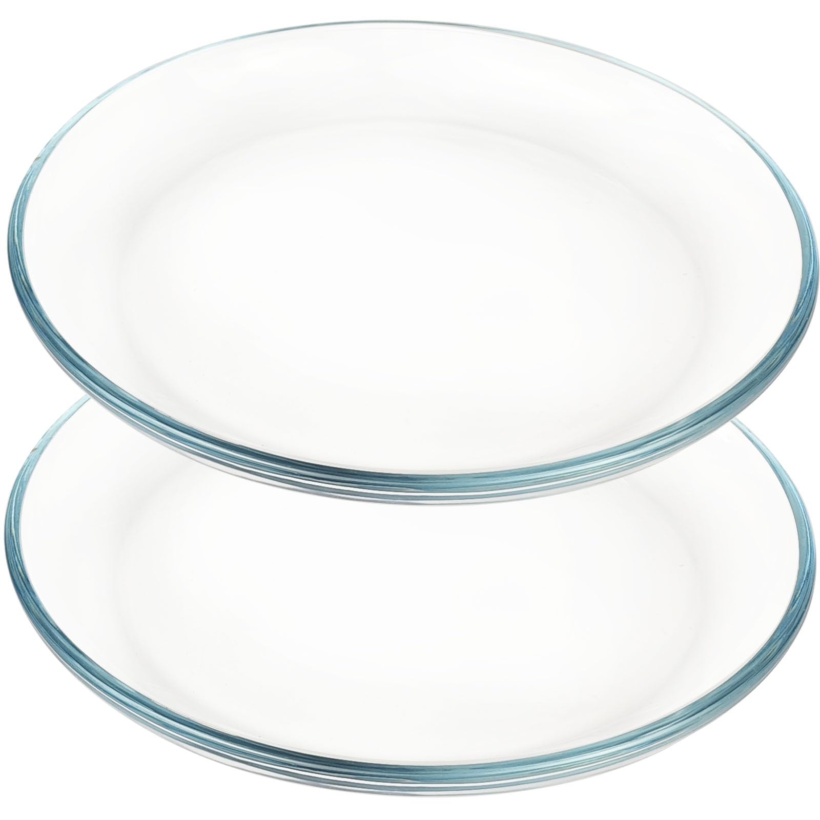 Amazon.com | LERIYUFS Glass Dinner Plates Set, Round Glass Salad Plates ...