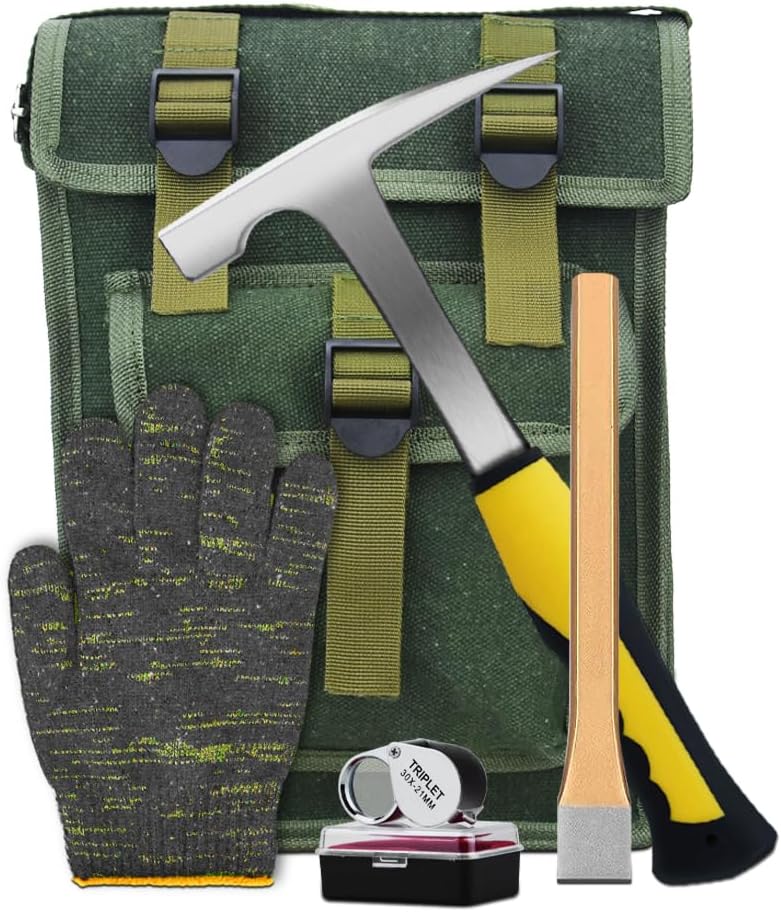 Amazon.com: Hear XSUS 5 PCS Rockhounding Tools - Geology Rock Pick ...