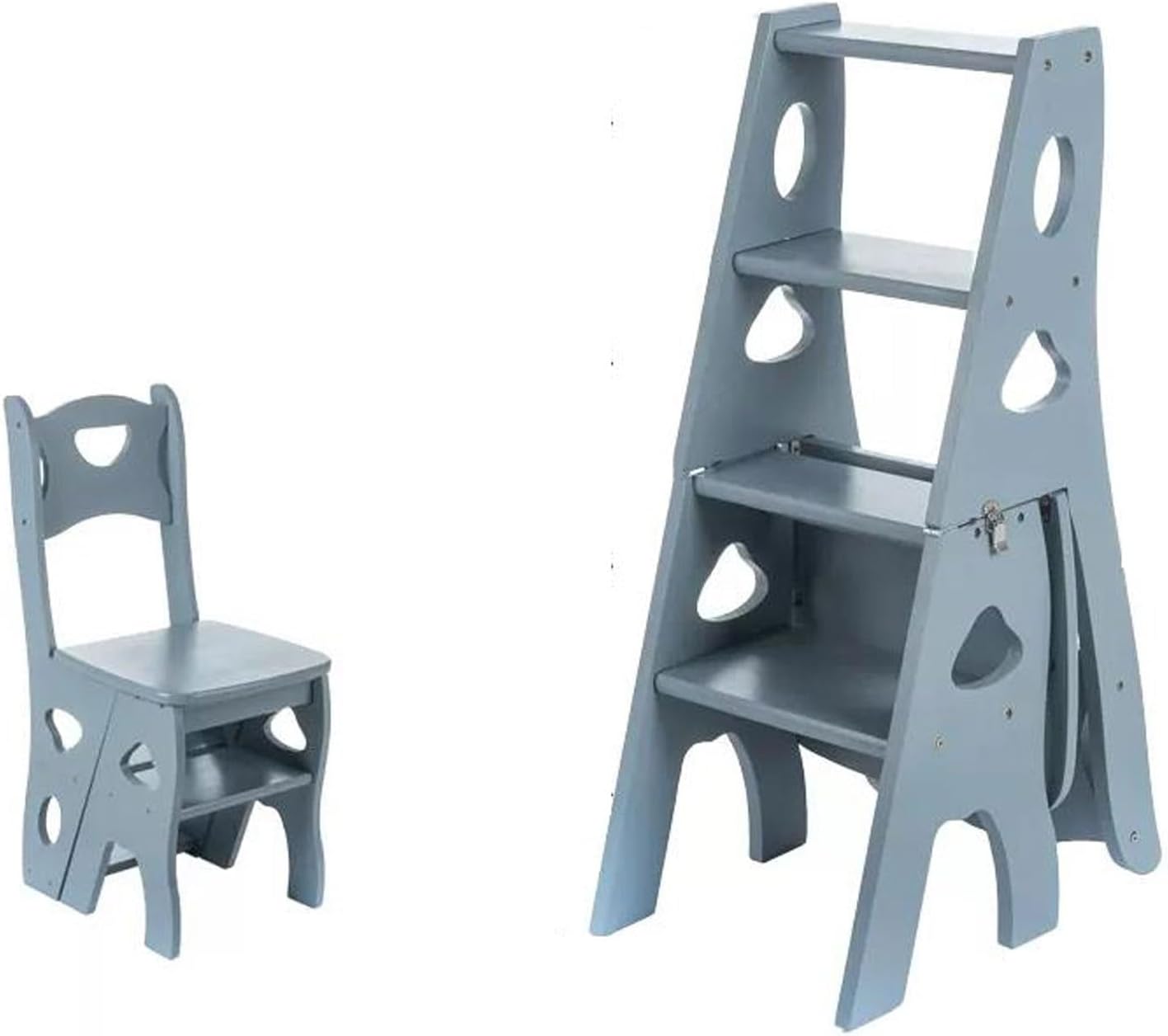 Amazon.com: 4 Tier Folding Step Ladder, Convertible Multi-Functional 3 ...