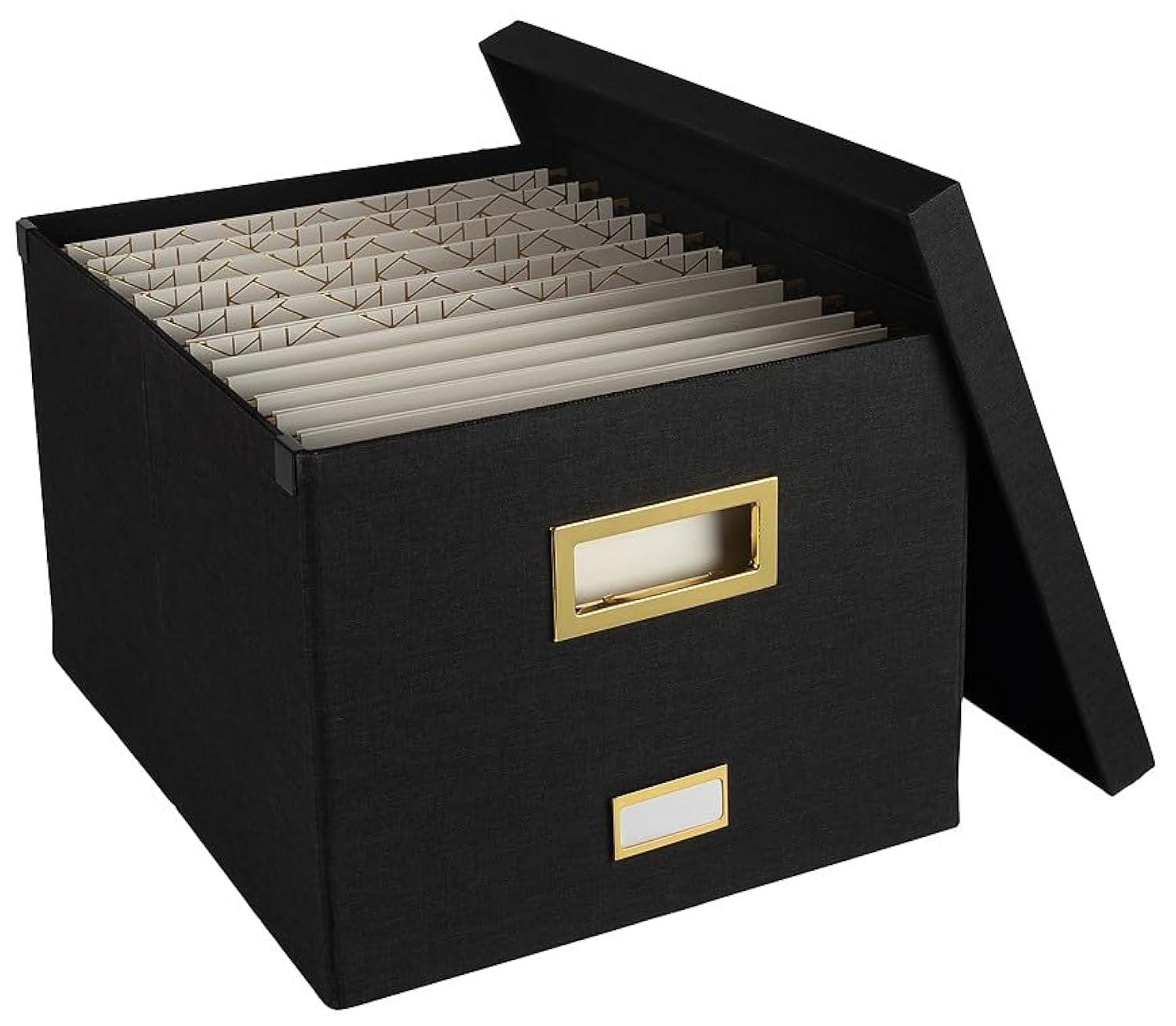 Amazon.com: BLU MONACO File Boxes for Hanging Files with Lid: Black ...