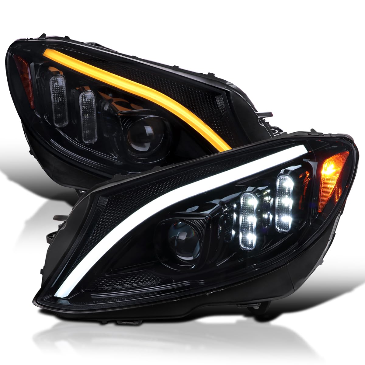 Amazon.com: Spec-D Tuning Black Smoke Sequential Signal Tube Full LED ...