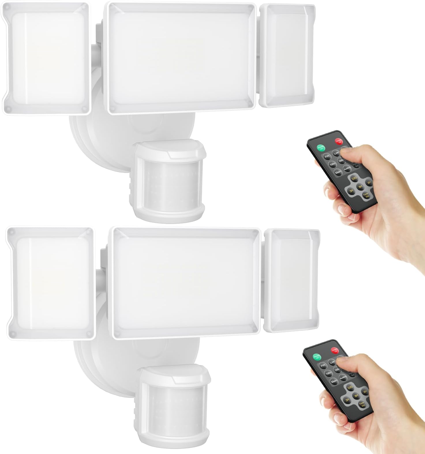 Onforu 55W LED Security Lights Motion Sensor Light Outdoor Remote ...