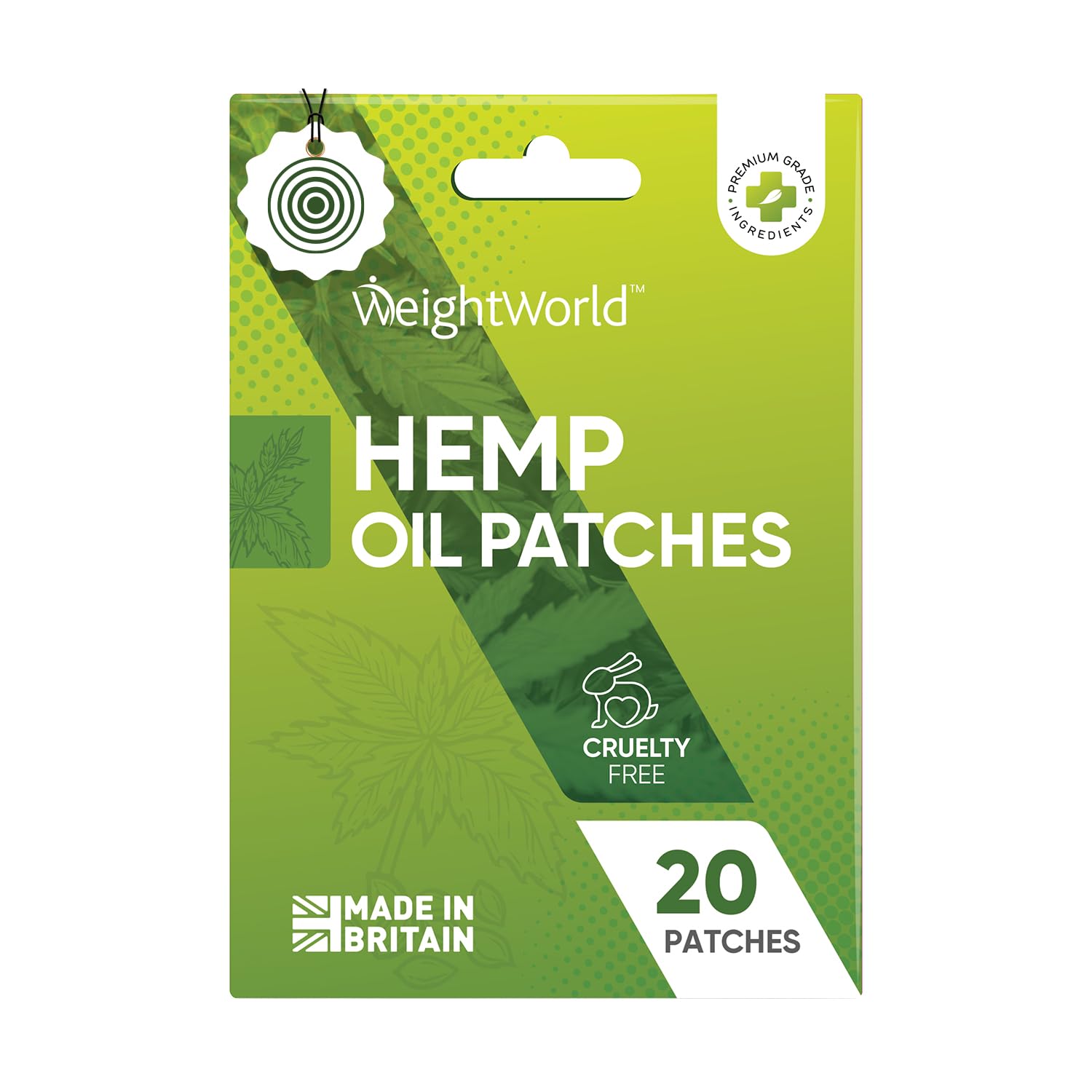 Hemp Patches - 20 Hemp Seed Oil Patches - 24-Hour Transdermal Adhesive ...