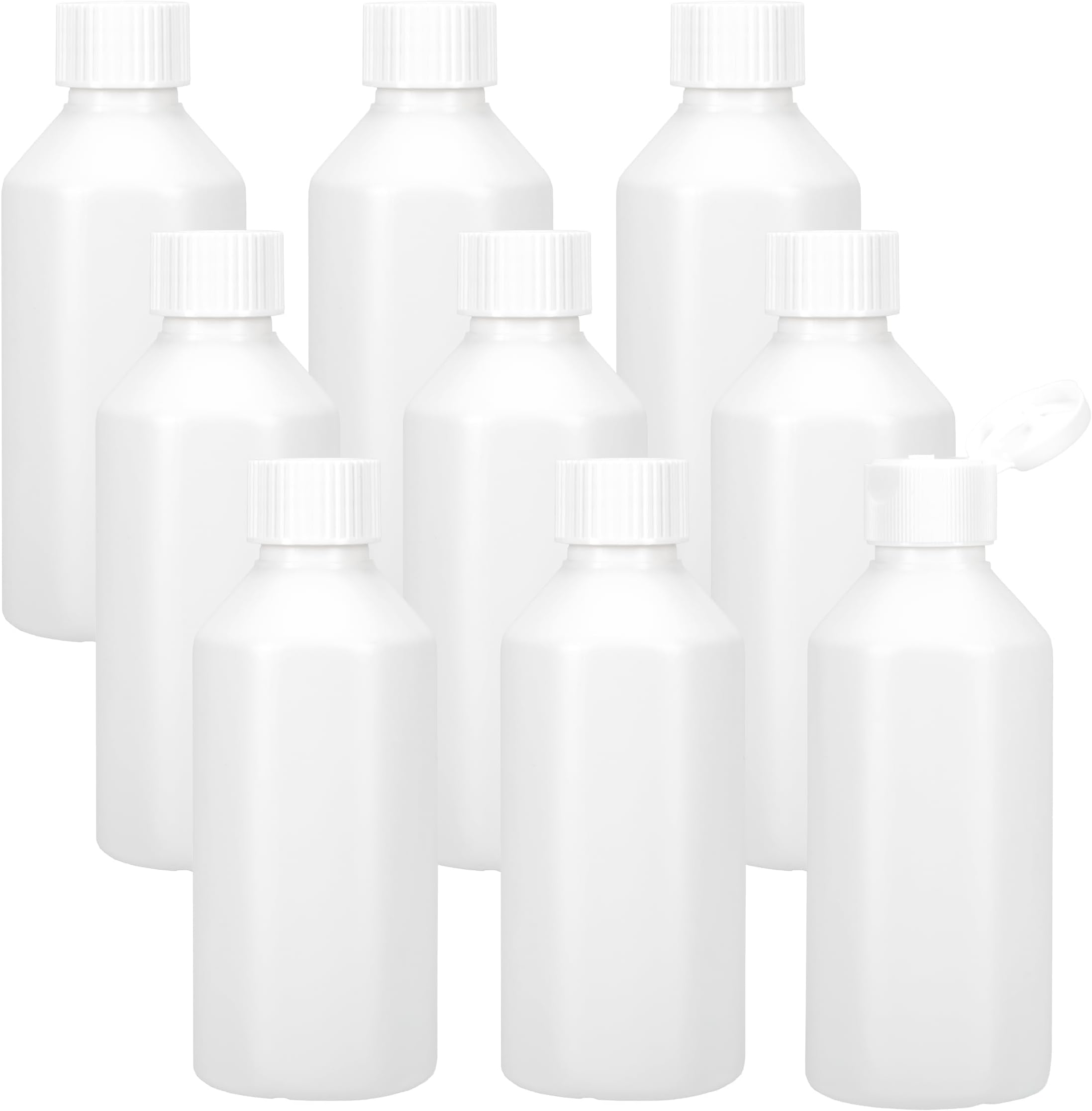 TEC Plastic Bottles 500ml HDPE UK Made Empty Containers 28mm Non Leak ...
