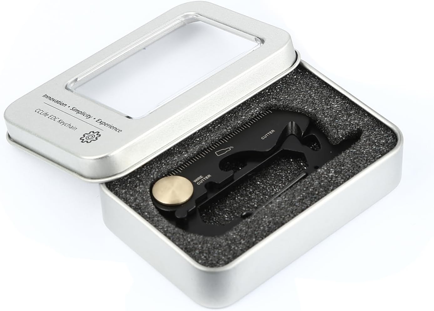 CCLife EDC Multifunction Keychain Pocket Tool,Stainless Steel Multi ...