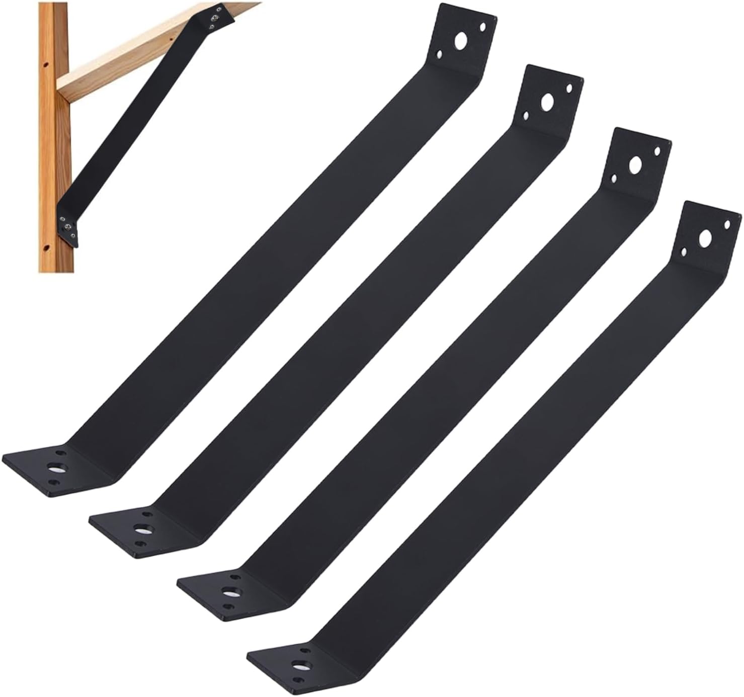 Amazon.com: 4 Pcs 11'' x 1-1/2'' 45 Degree Support Bracket, 45 Degree ...