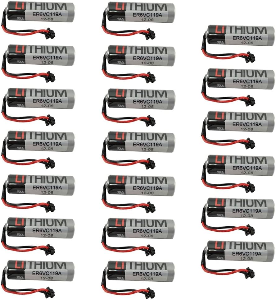 Amazon.com: NOOKK（20-Pack） 3.6V ER6V/3.6V Battery for Toshiba ER6VC119A ER6VC119B, Mitsubishi ...