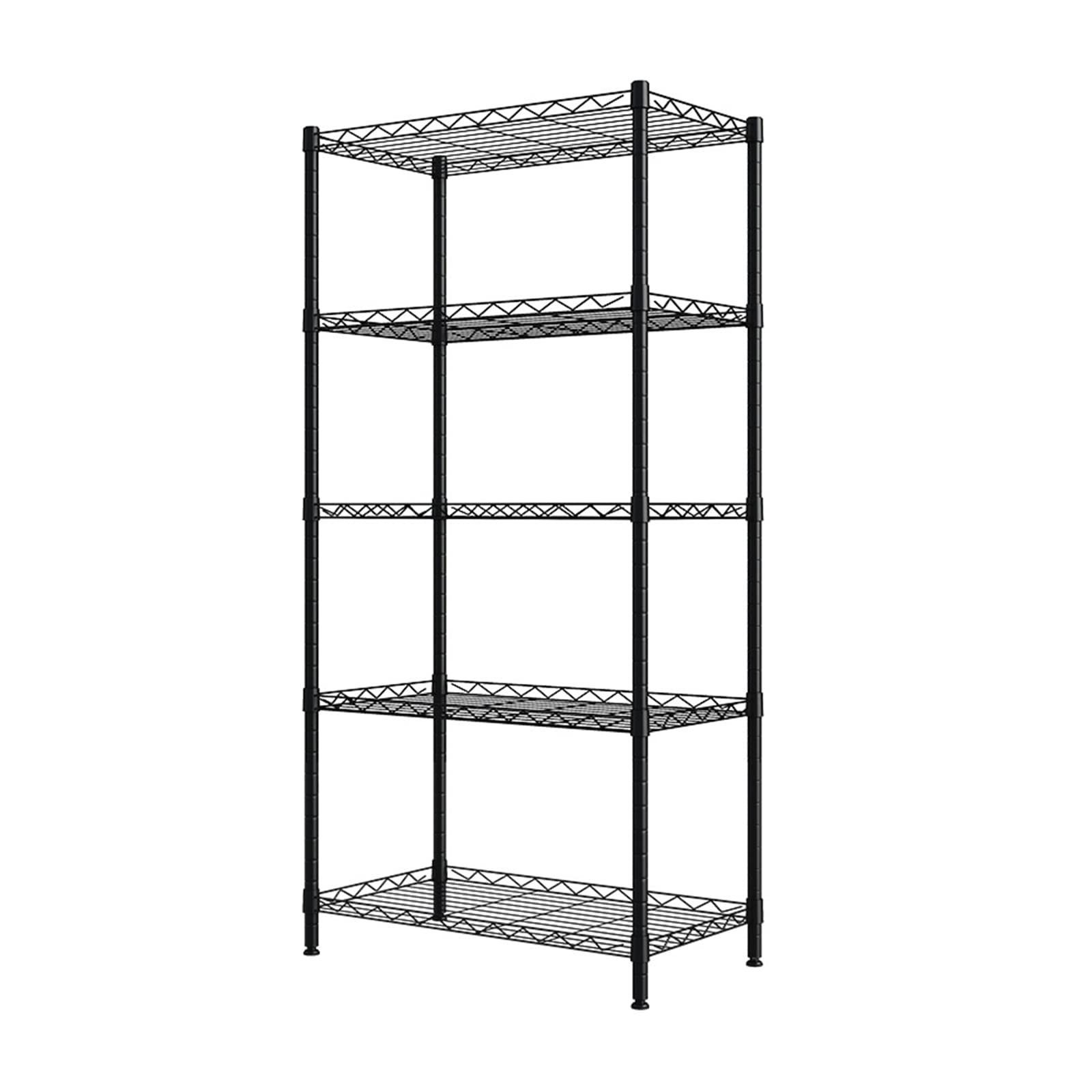 5-Tier Shelf Storage Rack for Home Office Garage Kitchen Bathroom ...