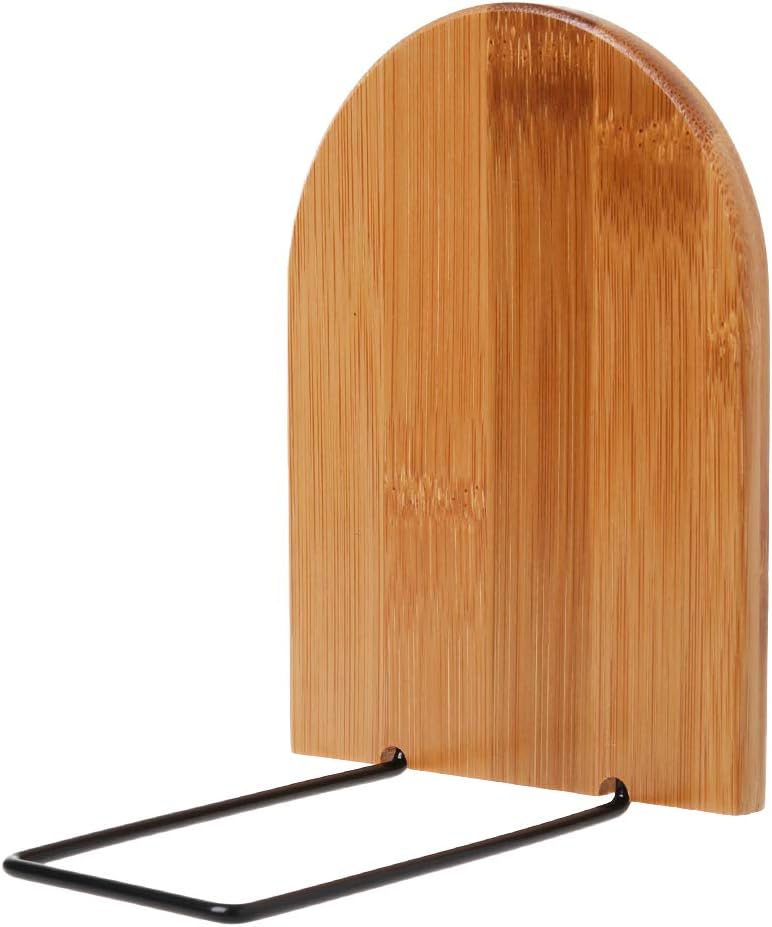 Nysunshine Bamboo Bookends, Desktop Organizer Office Home Book Ends ...