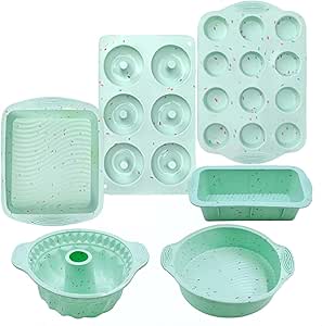 Amazon.com: Cobeda 6-Piece Silicone Baking Pans Sets - Nonstick ...