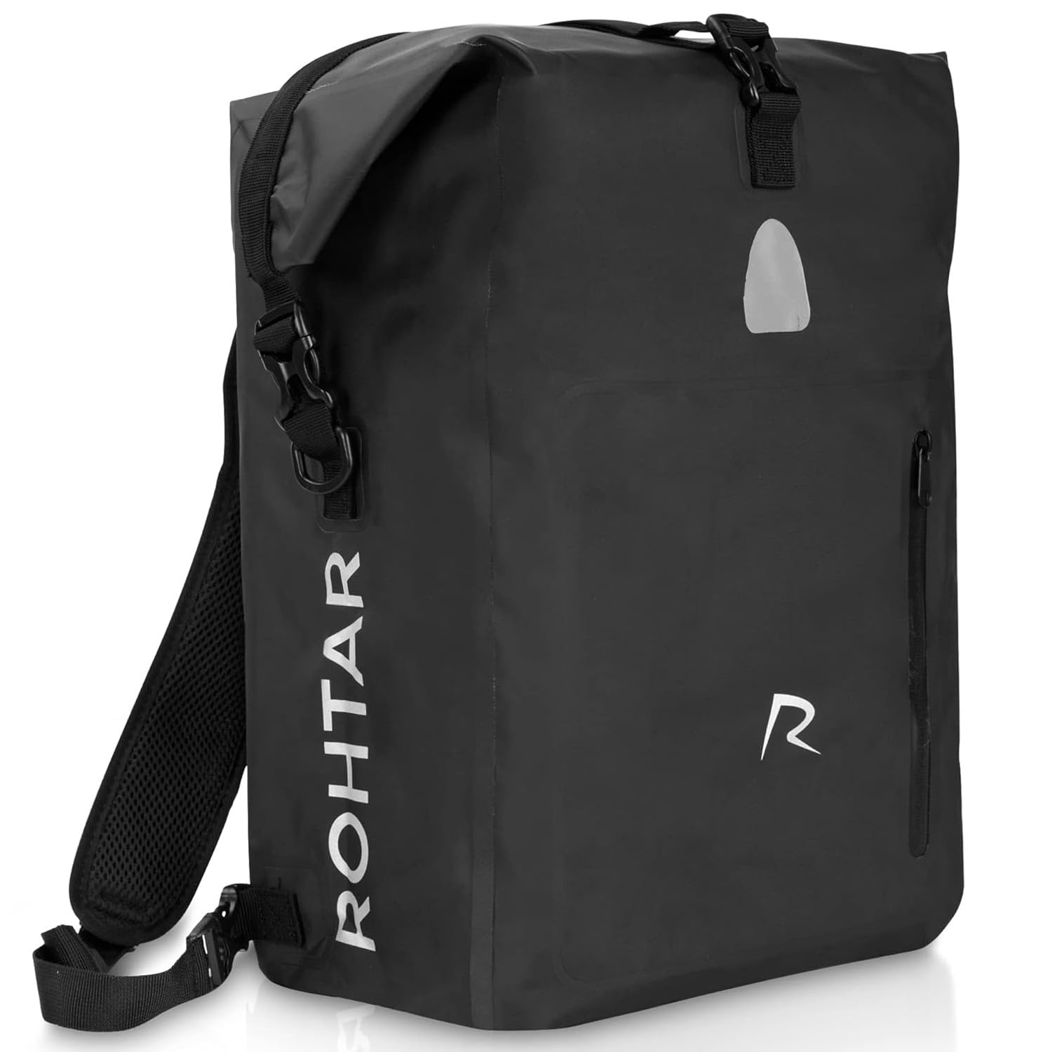 Ceciliec Bicycle Pannier Rack Bag Convertible to Backpack Messenger Bag ...