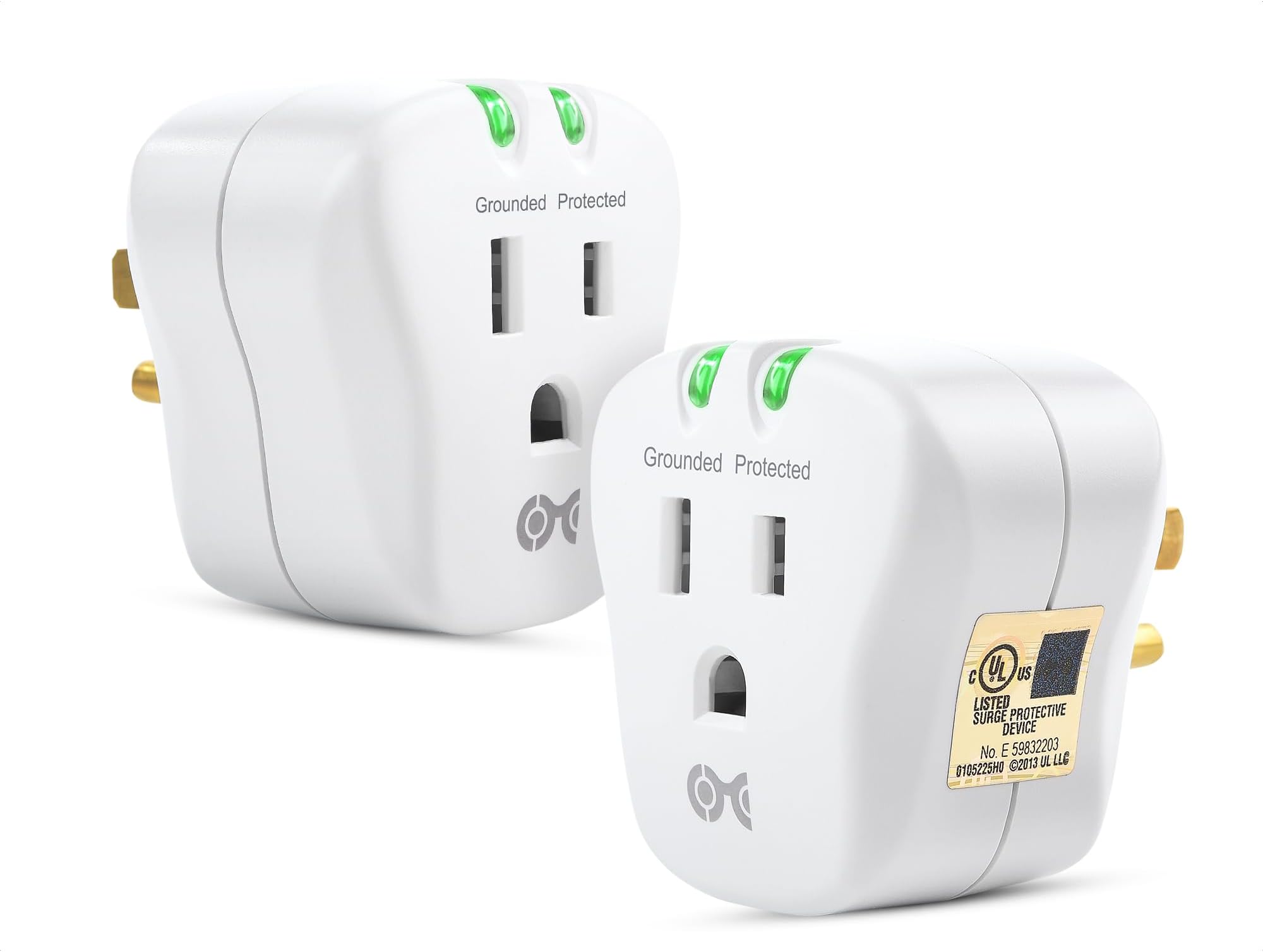 Amazon.com: [UL Listed] Cable Matters 2-Pack 540J Single Outlet Surge ...