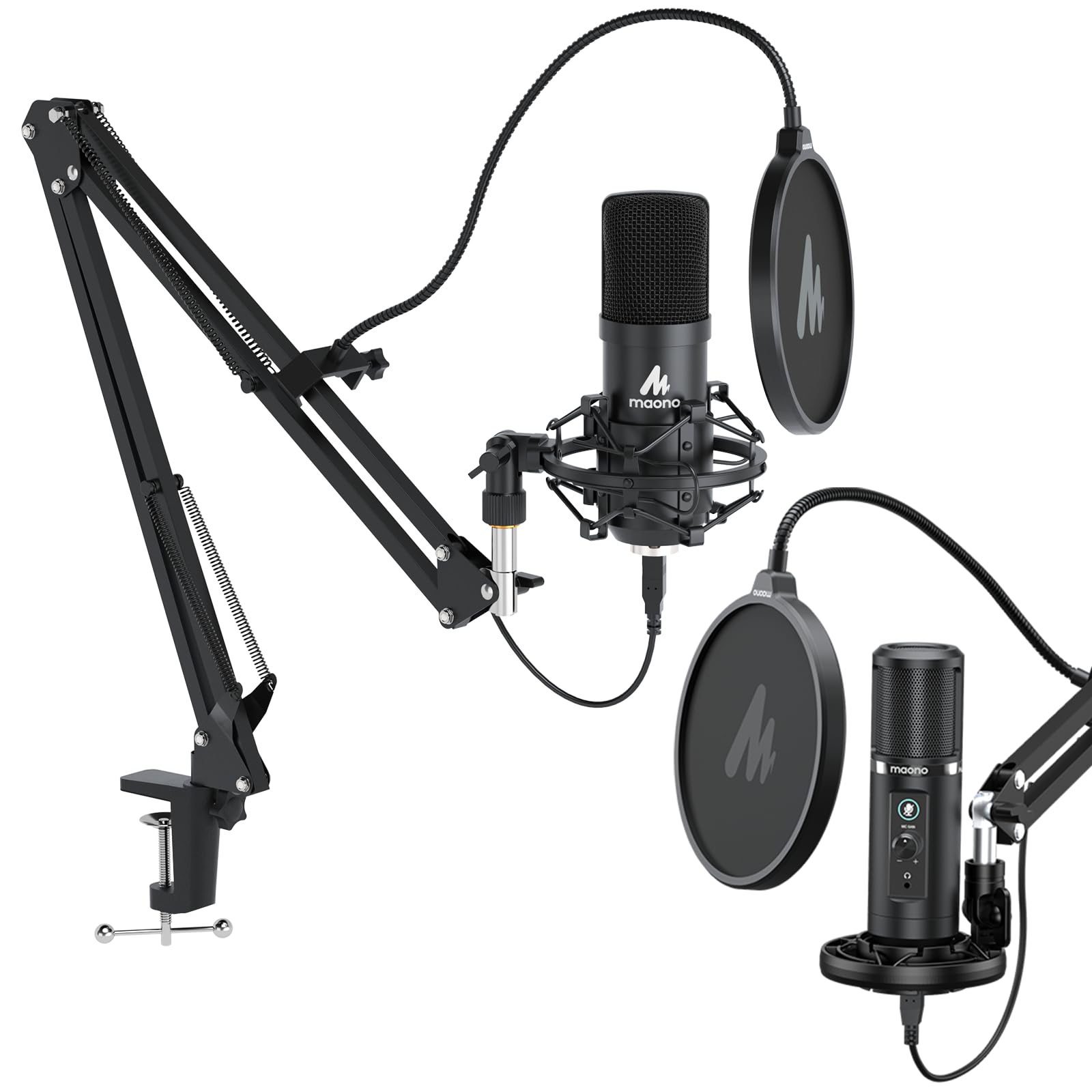 Amazon.com: MAONO USB Microphone for PC, 192KHZ/24BIT Professional ...