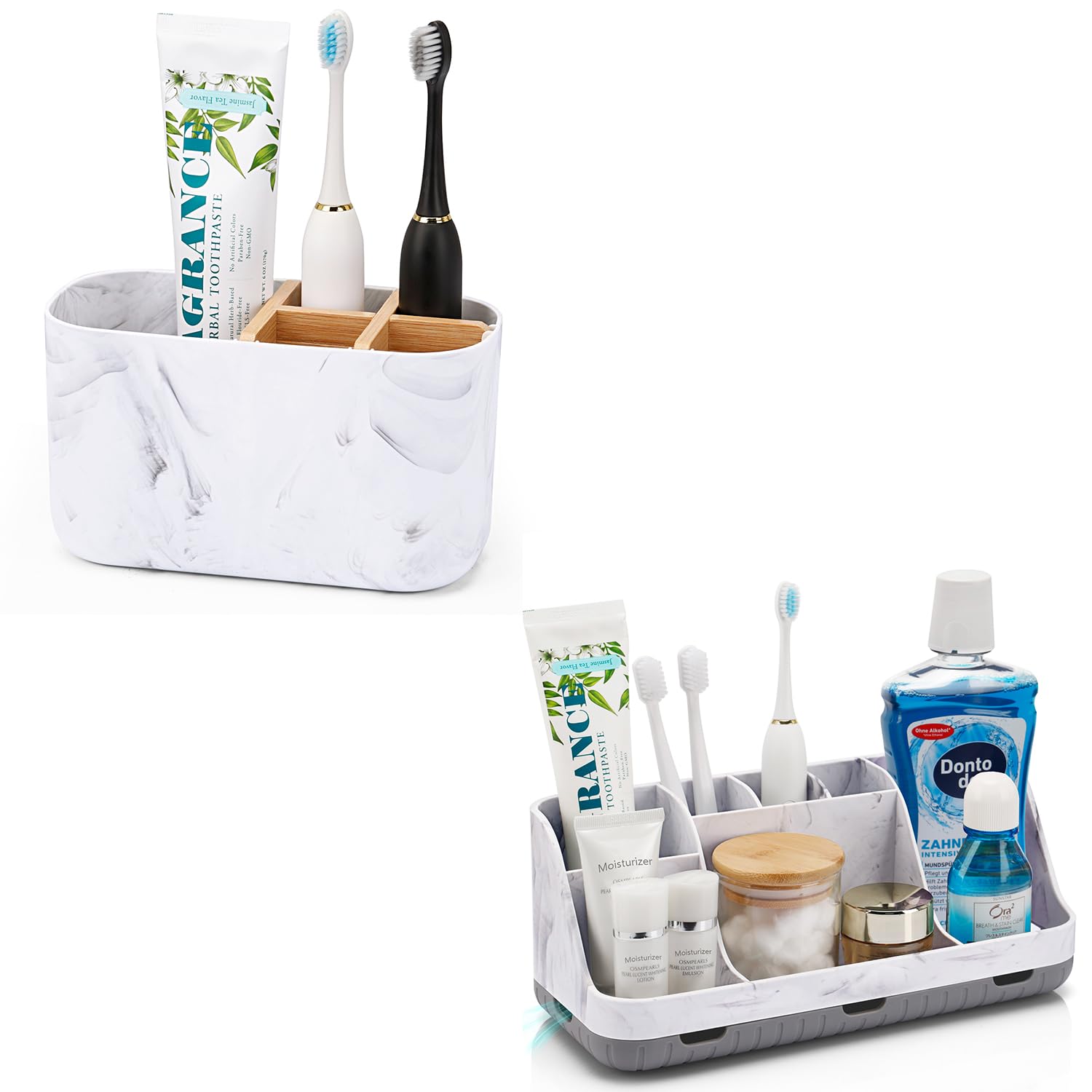 Amazon.com: Bundle-2 Items: 5 Slots Bamboo Toothbrush Holder and 7 ...