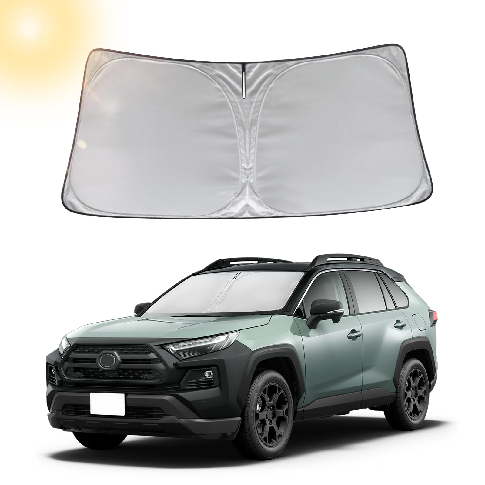 Amazon.com: for Toyota RAV4 Sun Shade Sunshade Windshield - Front ...