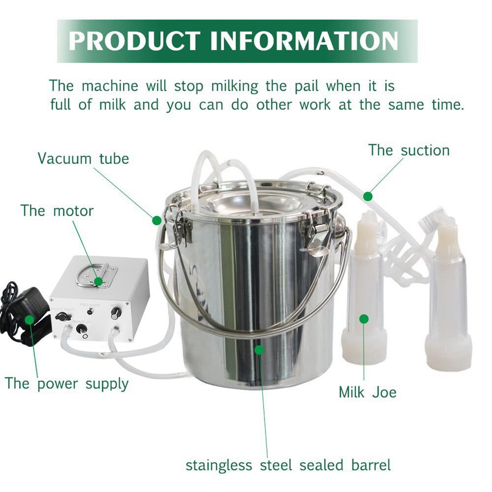 Buy MAPOTAD 7L Goat Electric Milking Machine, Automatic Rechargeable ...