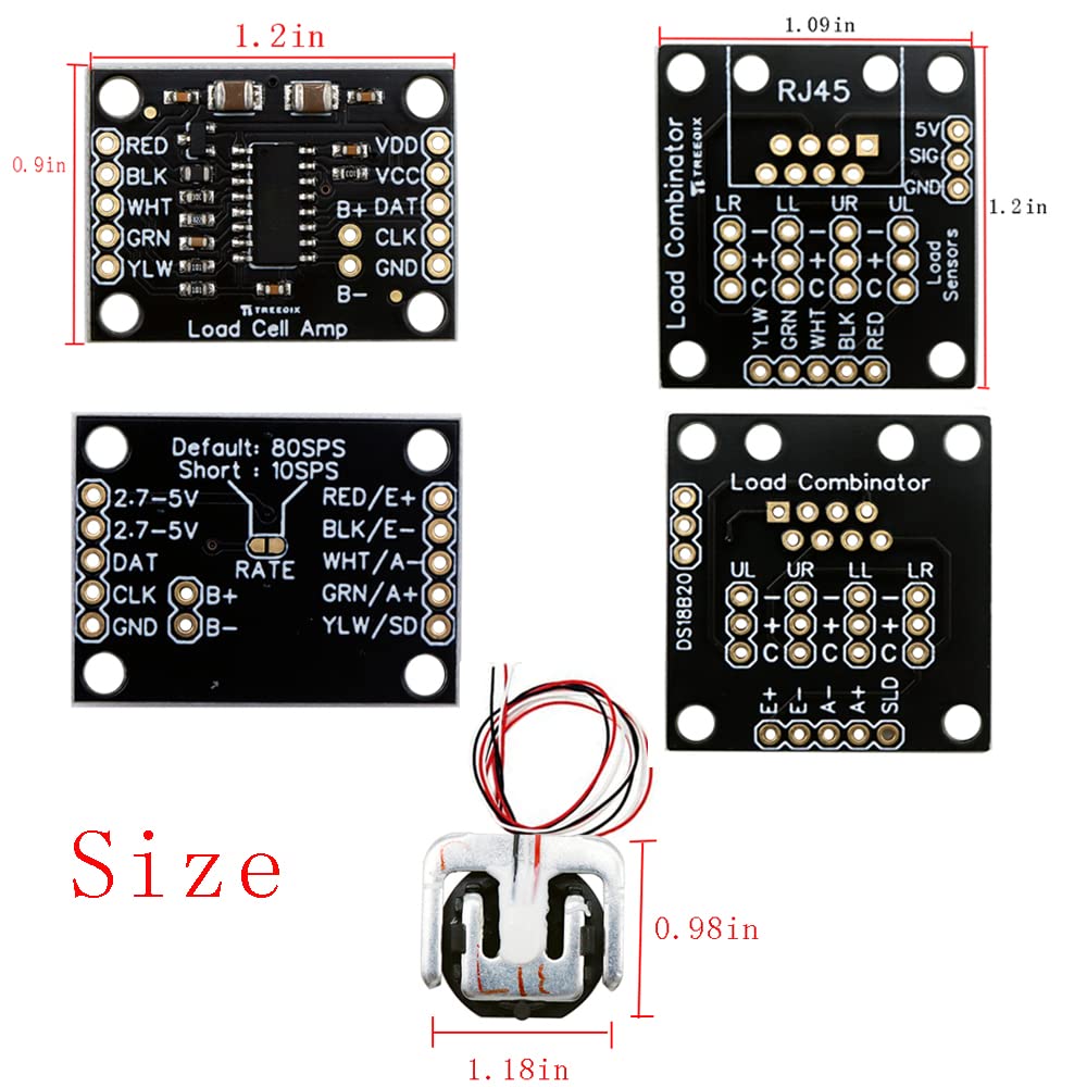 Snapklik.com : Treedix Load Cell Amplifier HX711 Small Breakout Board Load Sensor Combinator