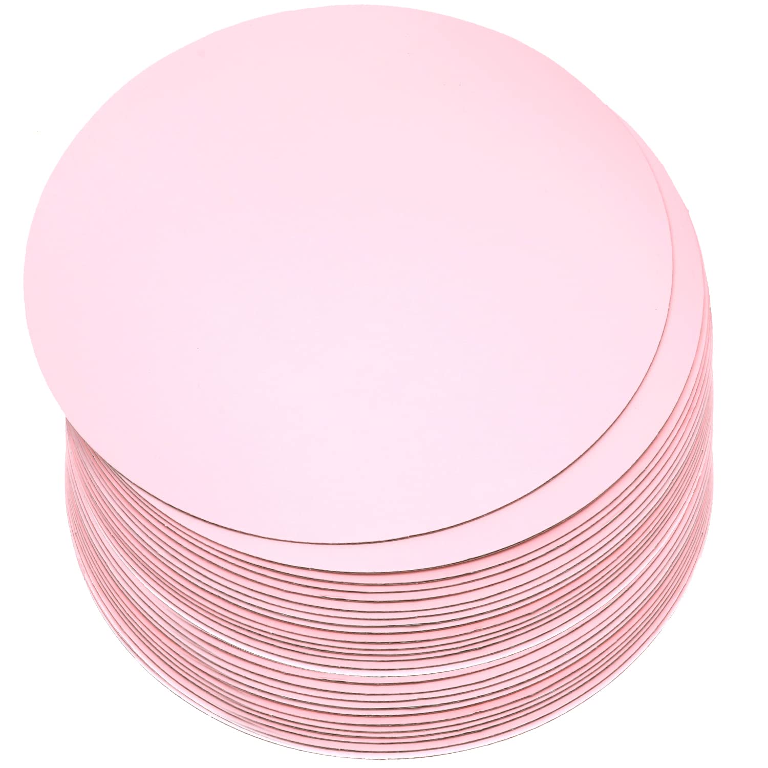 Snapklik.com : Qiqee 8 Inch Pink Cake Boards Round 40-Packs Circles ...