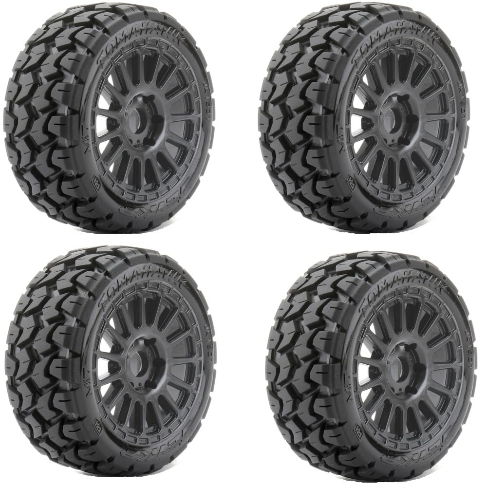 Amazon.com: Powerhobby 1/8 Buggy Tomahawk Belted Tires Mounted 17MM ...
