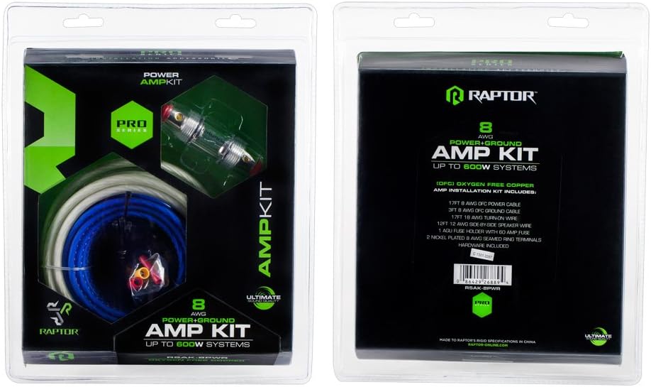 Amazon.com: Raptor R5AK-8PWR 600-Watt Oxygen Free Copper Amplifier ...