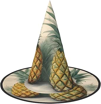 Amazon.com: Pineapple Print Halloween Hanging Witch Hats Costume ...
