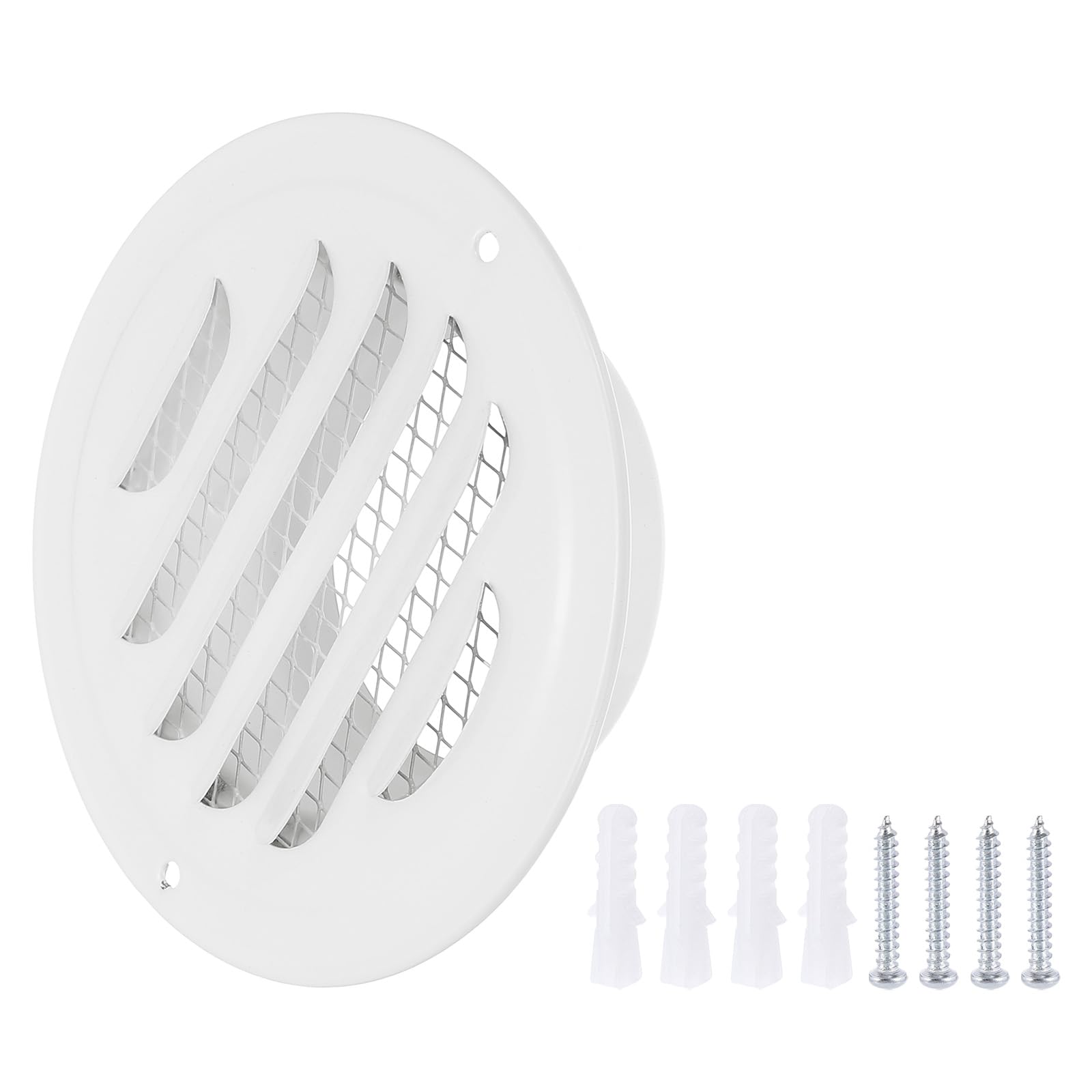 PATIKIL 3" Round Air Vent Cover, Stainless Steel Louvered Wall Inlet ...