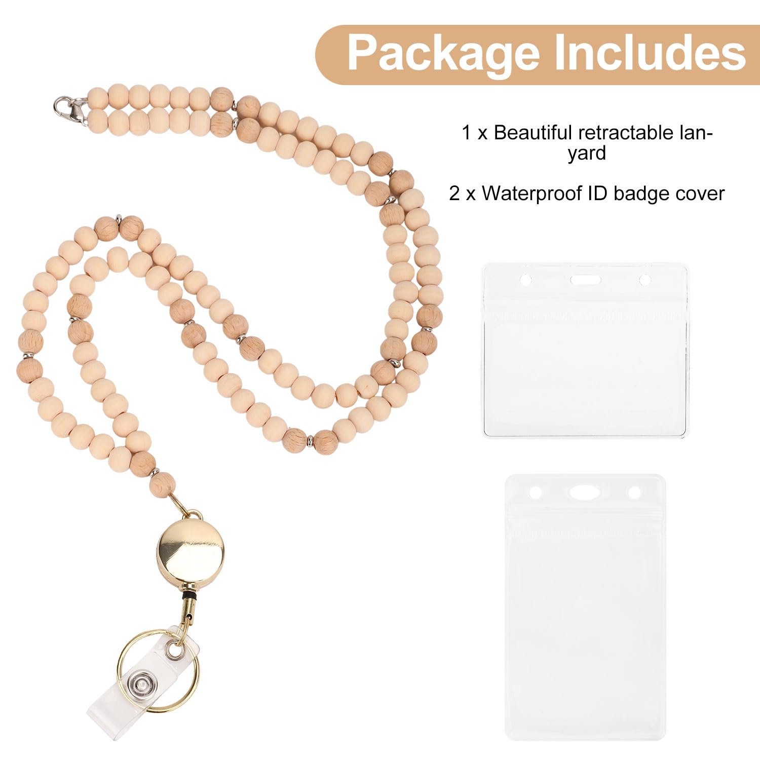 Gosknor Teacher Lanyard with ID Holder, Retractable Lanyard for ID ...
